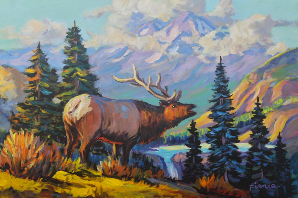 SOLD – “Callin’ Out” by Larry Pirnie – L.A. Design — Missoula, Montana